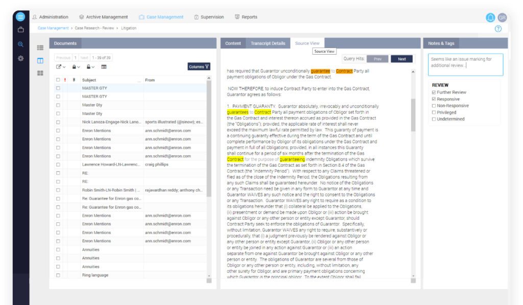 e-Discovery Solutions | e-Discovery Software for Legal Teams | Smarsh